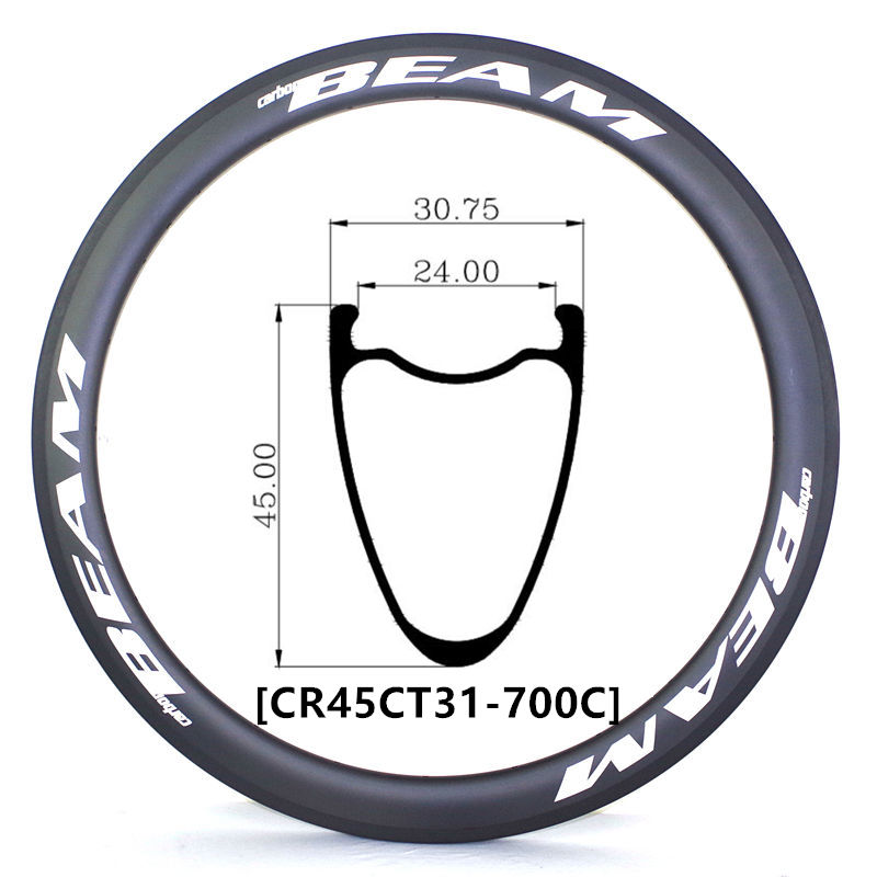 [CB45CT31-700C] NEW Gravel Bike 45mm Depth 700C Carbon Fiber Road Rim ...